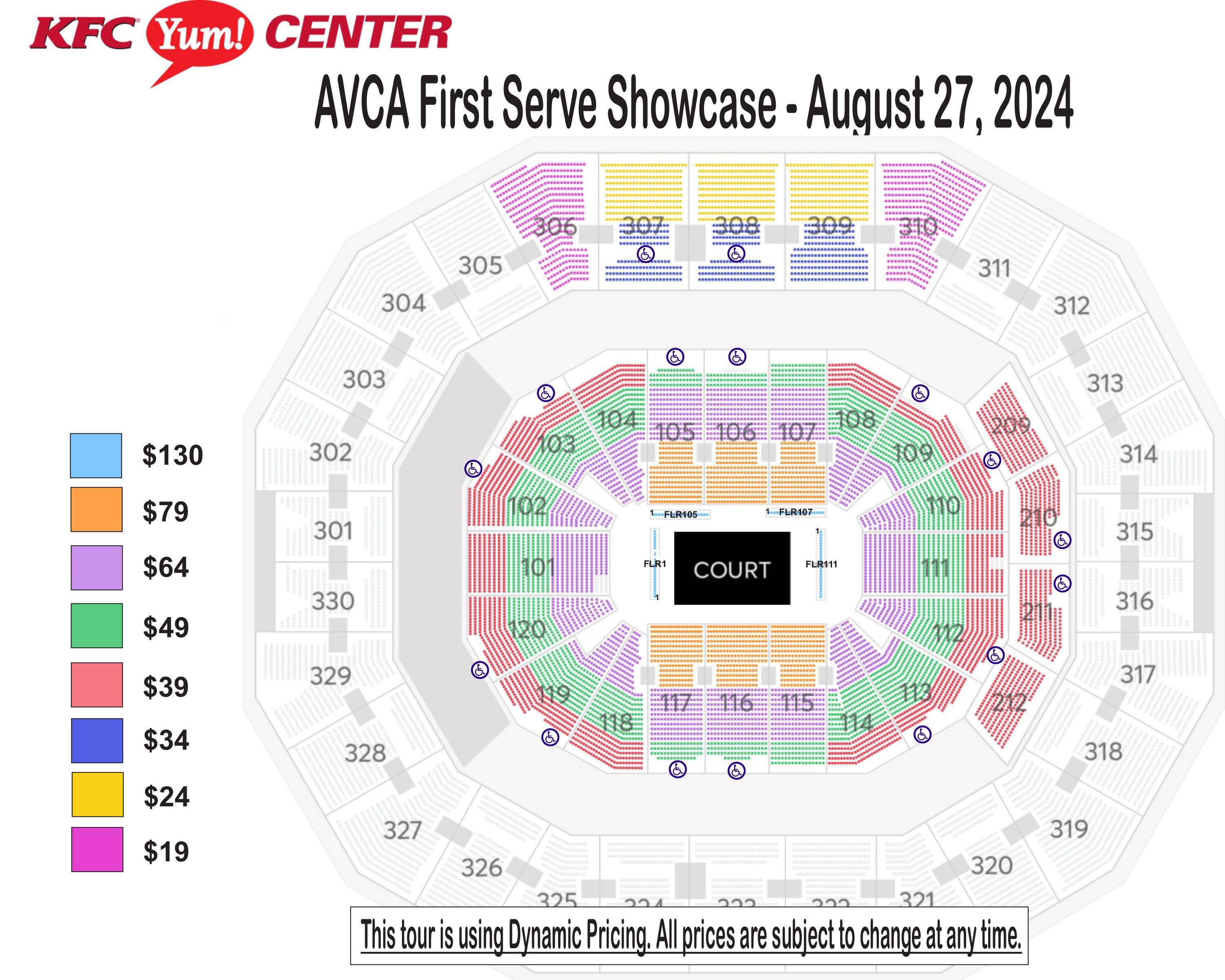 Seating Charts | KFC Yum! Center