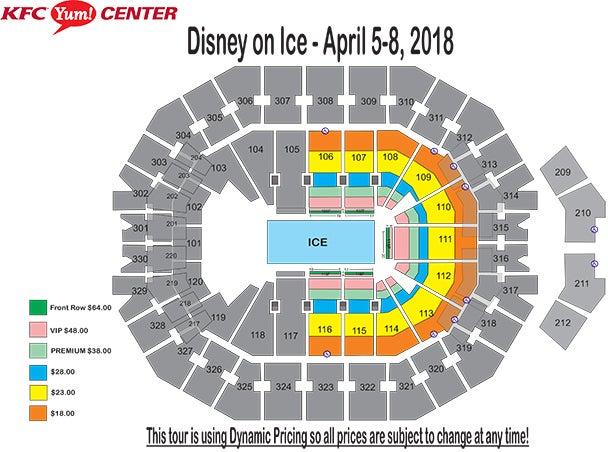 Seating Charts | KFC Yum! Center