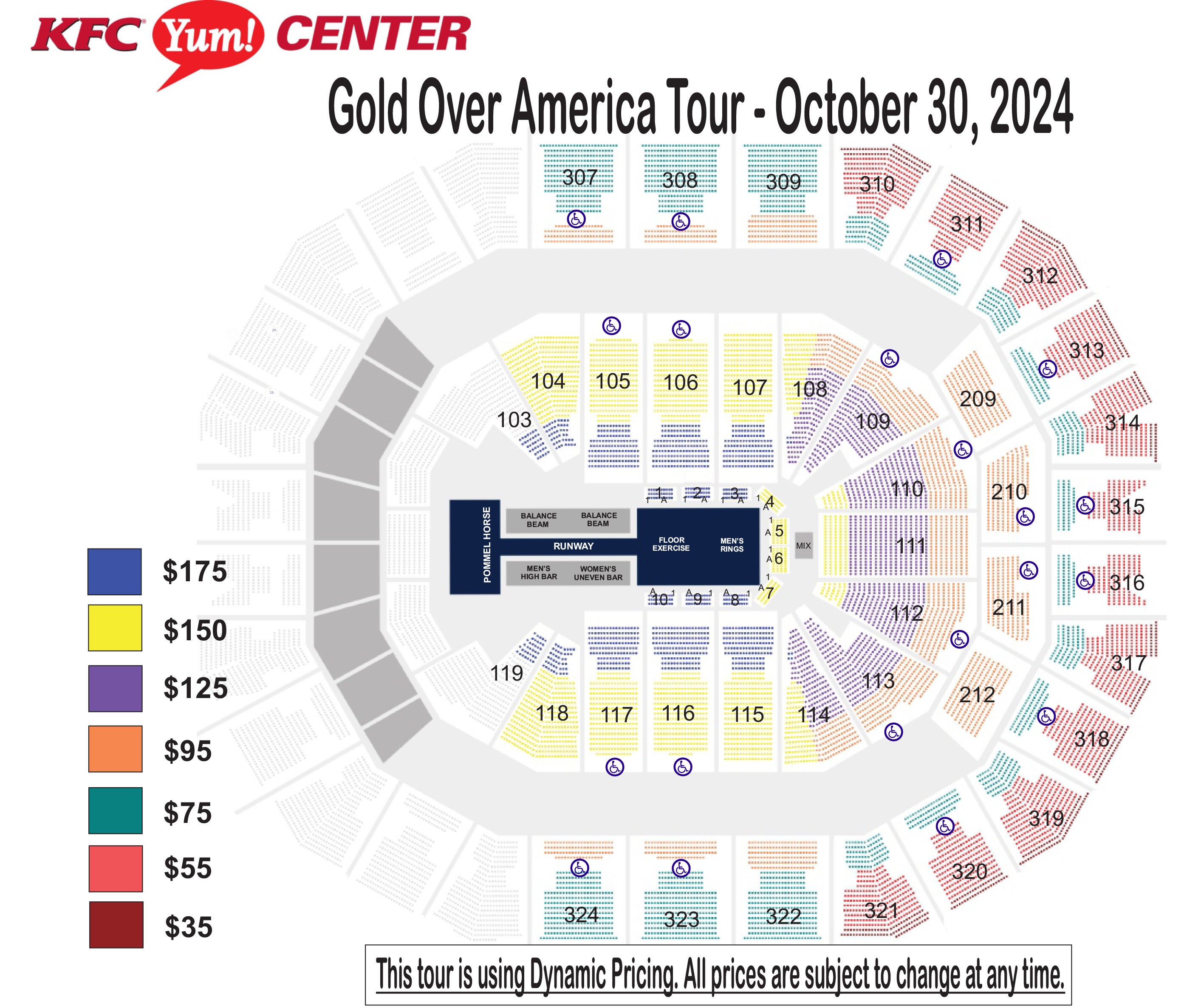 Seating Charts | KFC Yum! Center